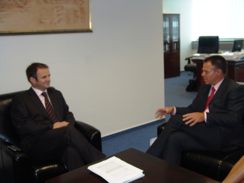 Deputy Prime Minister Hajredin Kuçi holds a farewell meeting with Mark ...