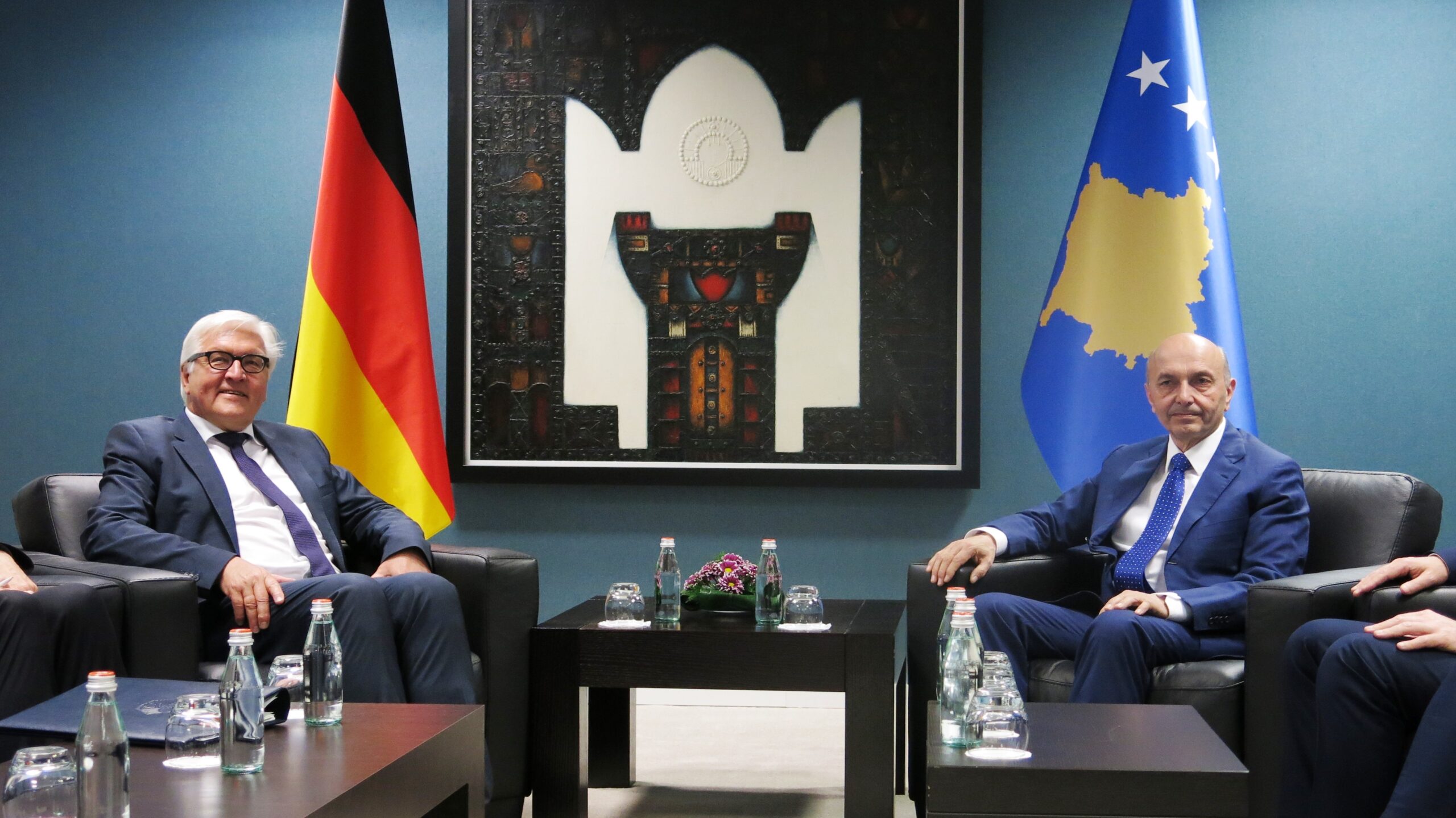 Prime Minister Isa Mustafa hosted the German Foreign Minister Frank ...